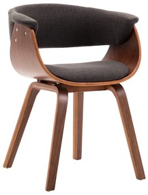 Jídelní židle šedá ohýbané dřevo a textil,  283129 HangarStore.cz