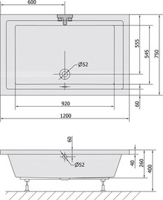 Polysan DEEP 120 x 75 cm 71564 sprchová vanička