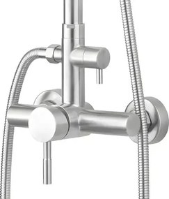 FALA Steely 1 / Sprchový set / nerezová ocel / výška 96-126 cm