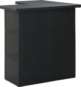 vidaXL Rohový barový stolek 100 x 50 x 105 cm polyratan [313481] Barva: Hnědá