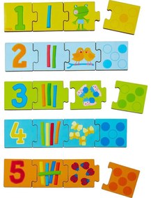 Haba Dřevěné puzzle na učení Čísla do 5, 20 ks