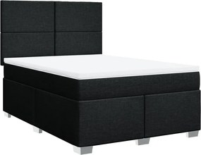 Box spring postel s matrací černá 140x200 cm textil 3290506