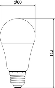 Mexen Nova, LED žárovka E27, A60, 10W, teplá - 3000K, 1055 lm - L100-E27-1030-01