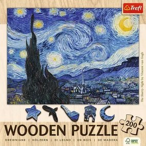 Trefl Dřevěné puzzle Art - Puzzle - Vincent van Gogh: Hvězdná noc / 20