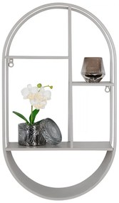Světle šedá patrová kovová police 35 cm Feira – House Nordic