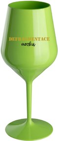 DEFRAGMENTACE MOZKU - zelená nerozbitná sklenice na víno 470 ml