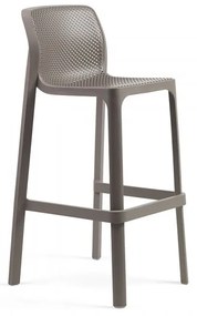 NARDI plastová barová židle NET Odstín: Tortora - Hnědá