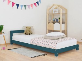 Benlemi Dětská jednolůžková postel s čelem DREAMY Rozměr: 90x160 cm, Zvolte barvu hranolů: Petrolejová, Zvolte barvu ploch: Petrolejová