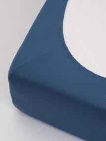 MK Lůžkoviny Jersey prostěradlo s elastanem Deluxe 220 × 200 cm – námořnicky modrá
