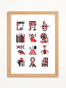 Jozef Tušan | Tools Rám: Bílý, Velikost: 100 x 70 cm