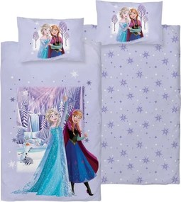 Povlečení do dětské postýlky Ledové království - motiv Anna a Elsa - 100% bavlna - 40x60 cm + 100x135 cm