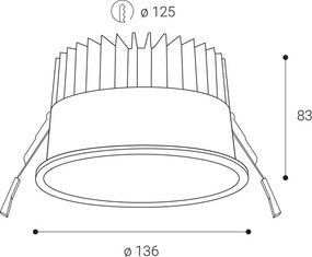 LED2 2095243DT LED2 Zápustné venkovní svítidlo VIGO M, B TRIAC DIM 29W 4000K černá - LED2 Lighting