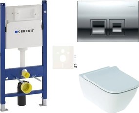 Cenově zvýhodněný závěsný WC set Geberit do lehkých stěn / předstěnová montáž+ WC Geberit Smyle SIKOGESSMD35