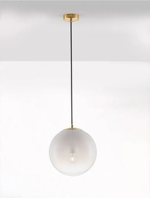 Bílé/ve zlaté barvě skleněné závěsné svítidlo ø 30 cm Vita – Nova Luce
