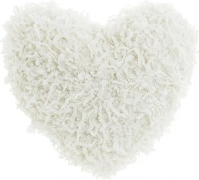 Dekorační polštářek ROMEO HEART 45x45 cm, bílý