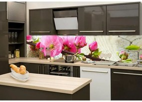 Samolepicí fototapeta na kuchyňskou linku Sakura KI260-053 / Fototapety do kuchyně Dimex (260 x 60 cm)