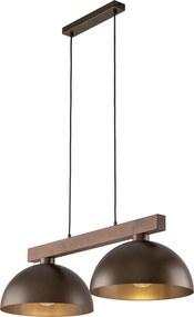 TK Lighting Hnědý závěsný lustr Oslo pro žárovku 2x E27 TK4507