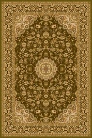Klasický vlněný koberec Agnella Isfahan Damo Olivka zelený Rozměr: 200x300 cm