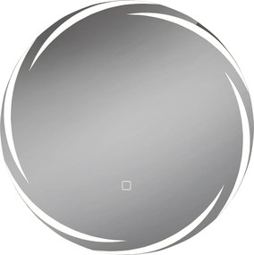 HOMCOM kulaté LED koupelnové zrcadlo Ø 60 cm, stmívatelné