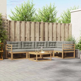 Venkovní pohovková souprava 6 ks Bílá a světlá šedá Polyester 3386465