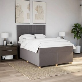 Box spring postel s matrací taupe 160x200 cm textil 3291335