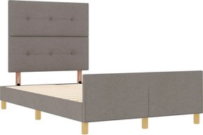 Rám postele s čelo Taupe 120 x 200 cm textil 3344722