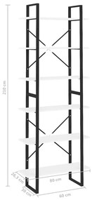 Petromila Vysoký regál bílý 80 x 30 x 210 cm dřevotříska