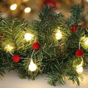 SOLIGHT LED vánoční řetízek červená-bílá, 20x LED, 1,5m, 2xAA