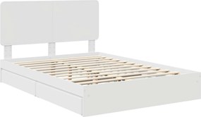 Postel s úložným prostorem Bílá 160 x 200 cm Kompozitní dřevo 3412665