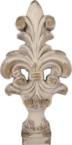 Béžová antik dekorace ornament lilie Fleur-de-lis - 23*14*65 cm