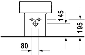 Duravit Vero - stojící bidet, 3 otvory pro baterii propíchnuté, 37x57 cm, bílý 2240100030