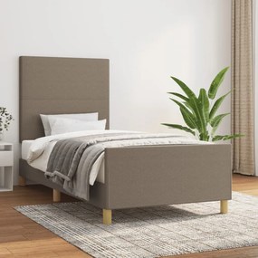 Rám postele bez matrací taupe 90x200 cm textil 3124867