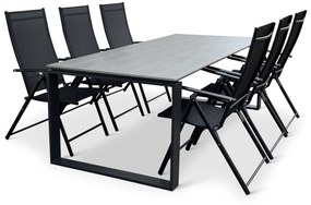Nábytek Texim Zahradní jídelní set stůl Strong + 6x židle Pia polohovací