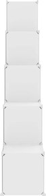 vidaXL Dětská modulární skříň s 15 úložnými boxy PP [340575] Barva: Bílá