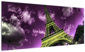 Abstraktní obraz Eiffelovy věže (100x40cm)