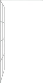 Sprchová zástěna walk-in stříbrná 140 x 195 cm čiré ESG sklo 152139