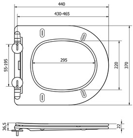 Mexen - WC sedátko SLIM DUROPLAST na wc mísu LENA RICO SOFIA CARMEN (660) | soft-close, černá, 39100185