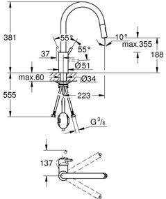 GROHE 31483002 - Dřezová baterie CONCETTO lesklý chrom