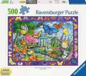 RAVENSBURGER Puzzle Pavilon motýlů XXL / 500 dílků / 70 × 50 cm