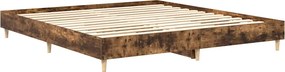 Rám postele bez matrace Kouřový dub 200x200 cm kompozitní dřevo 3328703