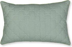 Pip Studio dekorační polštář Quilted Everbloom - zelený  (Prošívaný dekorační polštář s květinami)