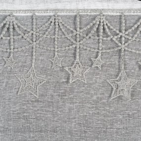 EUROFIRANY VÁNOČNÍ ZÁCLONA NA KROUŽCÍCH XMAS 140X250 CM HVĚZDY
