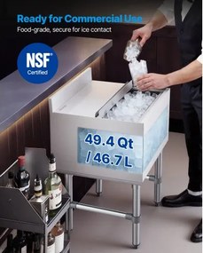 Komerční chladicí nádoba na led, Maximální kapacita 46,7 l VEVOR