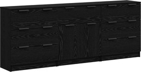 Servírovací skříň 3 ks Černý dub 181 x 30 x 70 cm 3332521