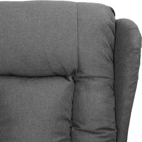 Polohovací křeslo světle šedé textil 339048