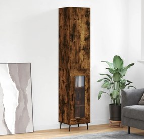 vidaXL Skříň highboard 34,5 x 34 x 180 cm kompozitní dřevo [3199059] Barva: kouřový dub