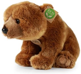 Rappa Plyšový medvěd grizzly sedící 30 cm ECO-FRIENDLY