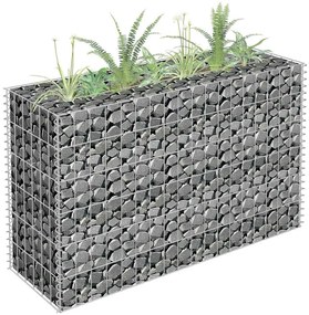 Gabionový vyvýšený záhon pozinkovaná ocel 90 x 30 x 60 cm 145630