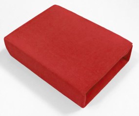 Polášek Froté prostěradlo na vysokou matraci (až 30cm), 90x200cm, na jednolůžko, červené