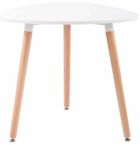Kuchyňský stůl dřevěný Abenra 80 natura ~ v75 x Ø80 cm - Bílá